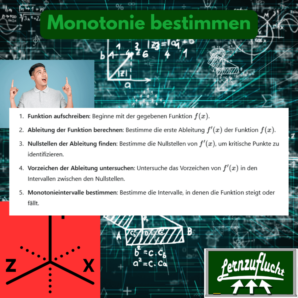 Monotonie bestimmen - Lernzuflucht Hagen Nachhilfe