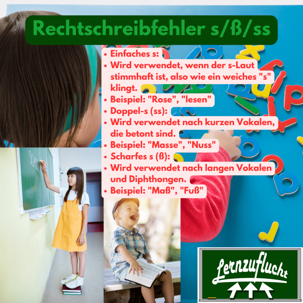 Rechtschreibfehler bei s-Lauten (s/ß/ss) - Lernzuflucht Hagen Nachhilfe